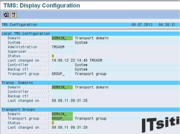 RSTMSDIC: Display Configuration of TMS